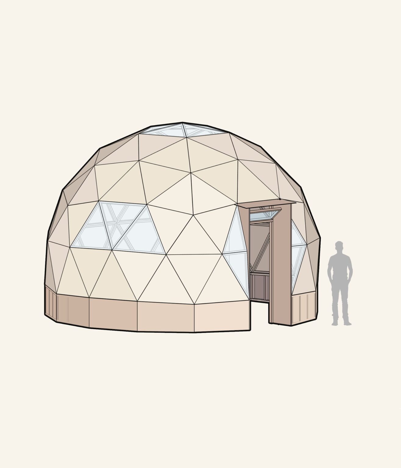 18ft / 5.5m Geodesic Dome Design - trilliumdomes