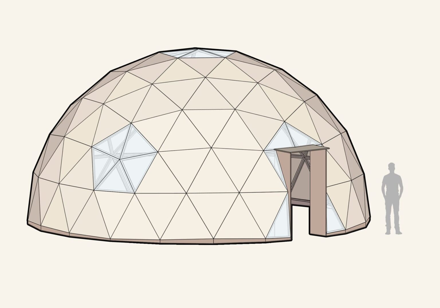 26ft / 8m Geodesic Dome Design - trilliumdomes